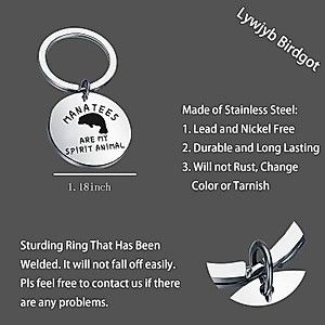 Lywjyb Birdgot Manatees Are My Spirit Animal Keychain Funny Animal Lover Gift (Manatees ky)