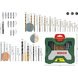 Bosch 2607019324 Titanium Drill Bit Set "X-Line Set" 30 Pcs