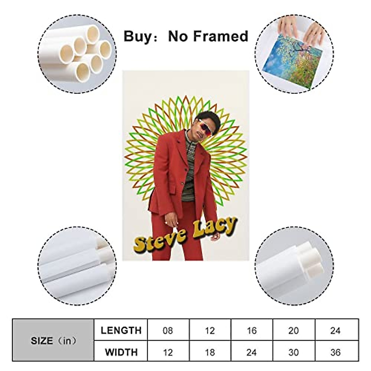 Runaway Steve Lacy Poster Canvas Posters Wall Art Decor Prints Posters Decoration Background Painting Classical for Home Decor Bedroom Bathroom 16x24inch(40x60cm)