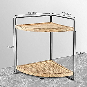 2-Tier Corner Storage Shelf for Bathroom Counter Organizer, Bathroom Trays for Counter Vanity Organizer