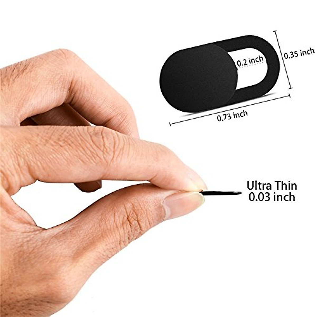 3PCS Ultra Thin Plastic Security Webcam Cover Shutter Slider Camera Sticker for MacBook Lenovo IPad Desktops with Strong Adhensive, Protecting Privacy and Securtiy