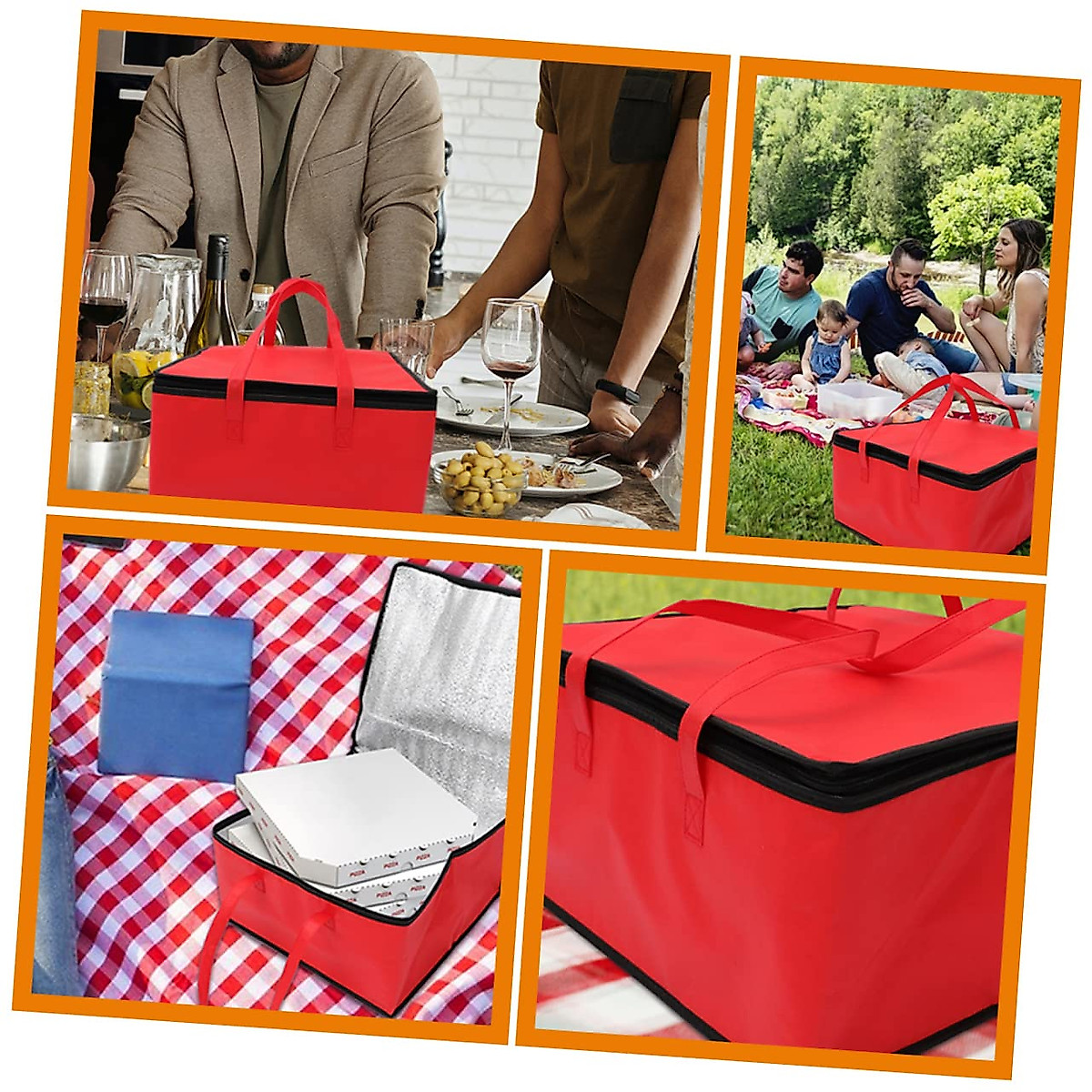 Didiseaon 5pcs Insulation Catering Supplies Hot Camping Insulated Insulated Grocery Reusable Grocery Grocery Backpack Travel Cake Aluminum