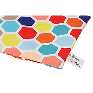 A Baby or Two Crinkle Paper Sensory Touchy Crinkly Toy Brain Mind Stimulation Development Design for Infants, Babies and Toddlers 6 x 6 Inch (Colorful Hive)