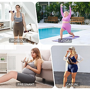 FULLSOFT Plus Size Biker Shorts for Women-High Waist X-Large-4X Tummy Control Womens Shorts with Pockets Leggings Shorts for Yoga Workout(2 Pack Black,4X-Large)