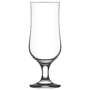 lav Hurricane Glasses Set of 6 - Pina Colada Cocktail Glasses 13 Oz - Great Choice for Tropical Drinks & Beers and Juice - Lead-Free Clear Tulip Drinking Cups Father's Day Gift