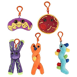 GIANTmicrobes Genetics Themed Gift Box, Genetics Gifts, DNA Gifts, Genetic Counselor Gifts, Genealogy Gifts, Gifts for Genealogists, DNA Plush Keychain, Ancestry Gift, Funny Science Teacher Gifts