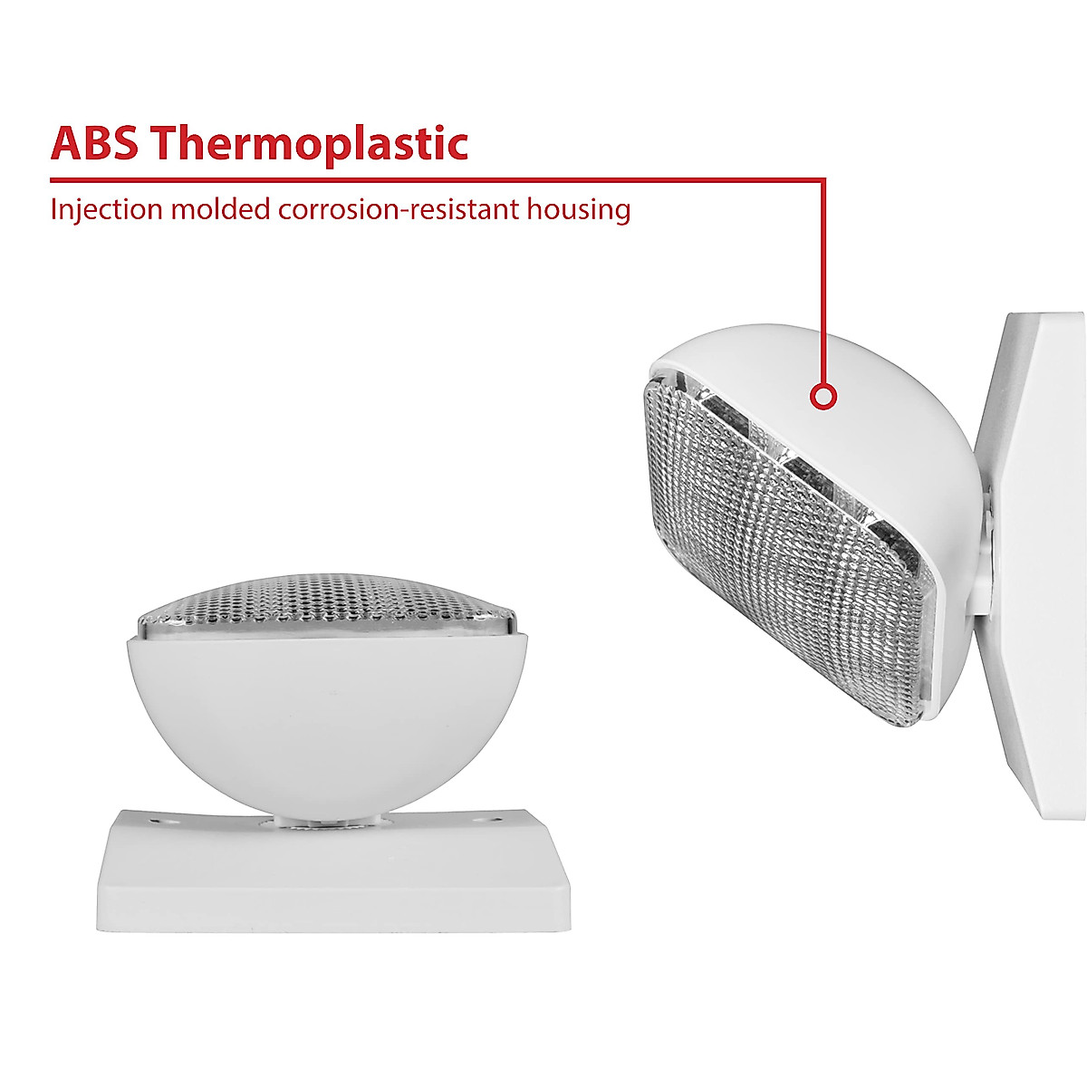 NICOR Lighting Emergency LED Remote Light Fixture (ERL1-10-WH) , White