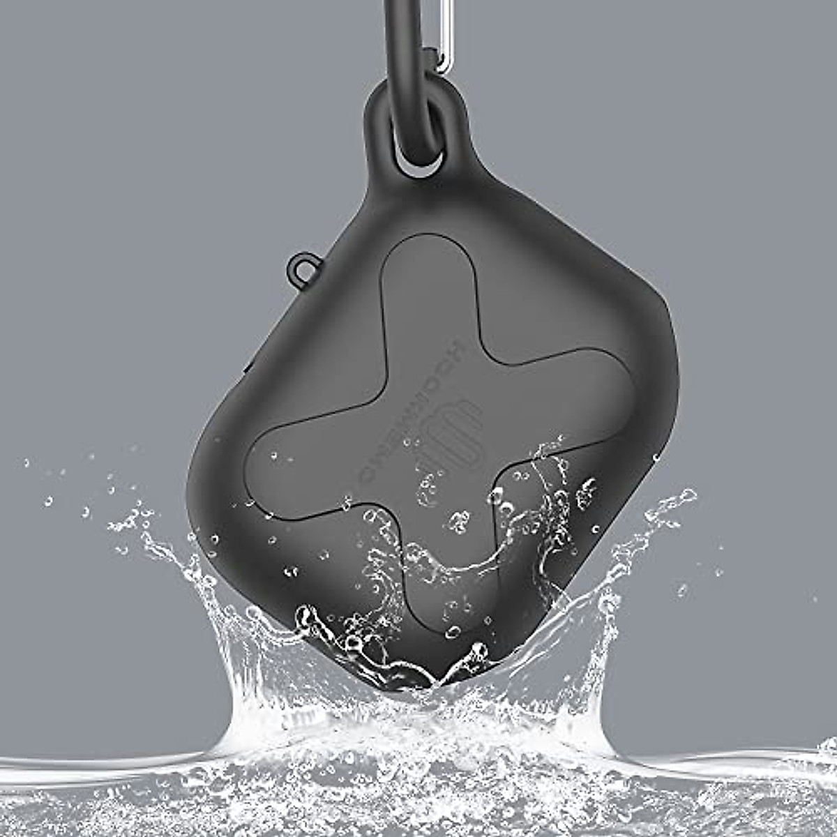 Waterproof case for Airpods Pro 2nd Generation 2022 and Airpods Pro 2019 ,Anti-Lost,Support Wireless Charging,. - Black