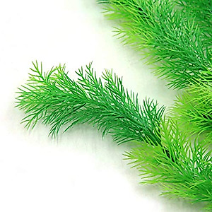 Hamiledyi Aquarium Plants Plastic Decor Fish Tank Green Decorations Plants Ornament Safe for All Fish,Extra Large 23-inch Tall, 2 Pack   
