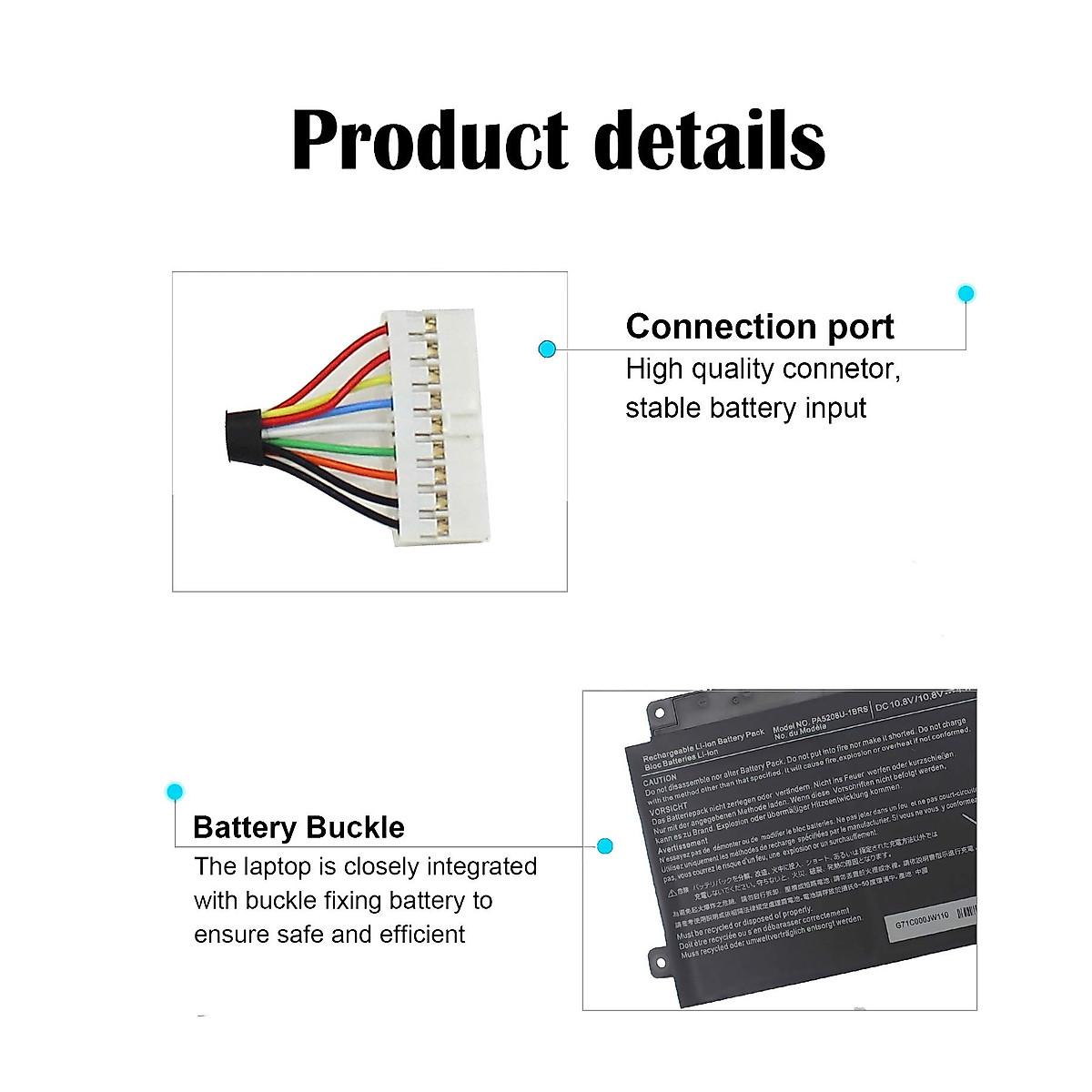 PA5208U-1BRS Battery for Toshiba Chromebook CB35-B3330 CB35-B3340 CB35-C3300 CB35-C3350 Satellite P55W P55W-C5200X P55W-C5314 P55W-C5316 P55W-C5204 P55W-C5208 E45W-C4200X L55W-C5278D L55W-C5259-1