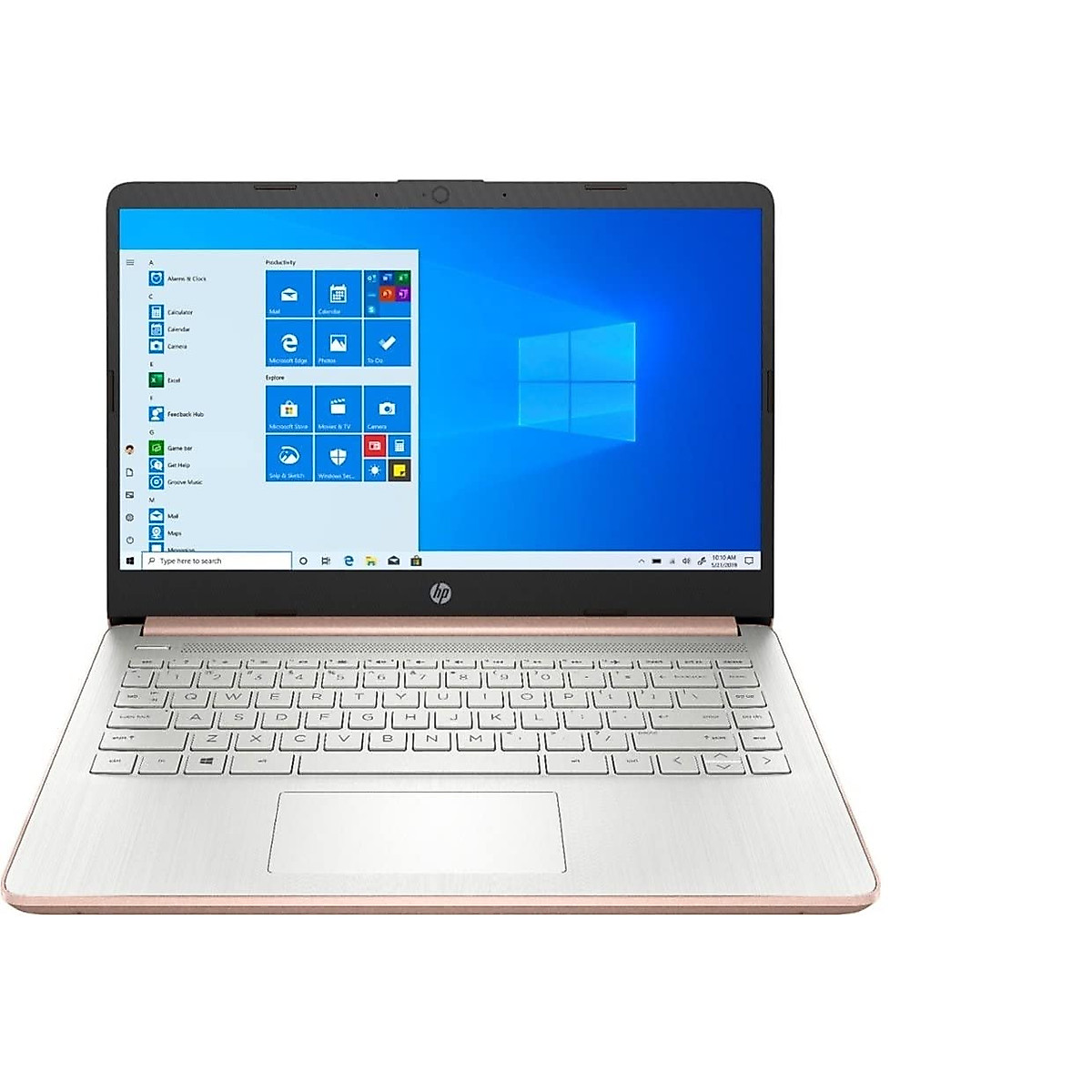 2022 HP Stream 14in laptop, Intel Celeron N4020 Dual-Core Processor, 4GB DDR4 Memory, 128GB storage (64GB eMMC+64GB card),HDMI,WiFi,Webcam,Bluetooth,1-Year Microsoft 365,Win10 S, Rose Gold|NoCo bundle