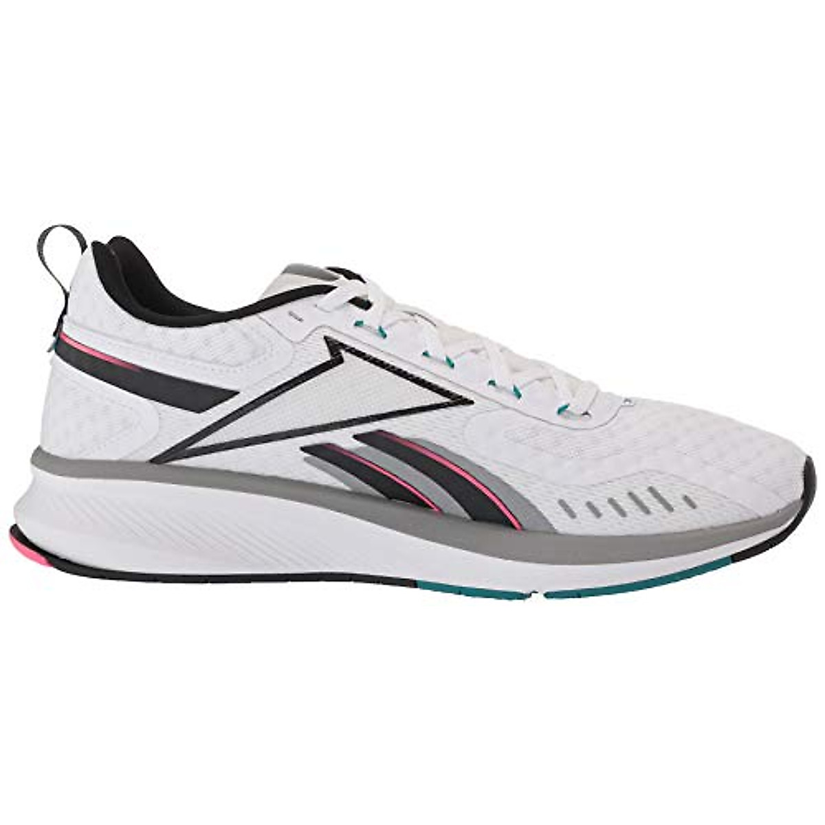 Reebok FUSIUM Run 20 Shoe, White/Black/Acid Pink, 11 M US