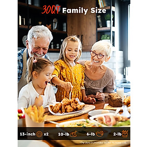 Nuwave Bravo XL Pro Air Fryer Toaster Oven with Grill Combo, 2024 New Ultra-Fast Convection System, 35% Crispier, 2X More Even, 142 Presets, 50-500F, Smarter Probe, PFAS Free, 30QT, Stainless Steel