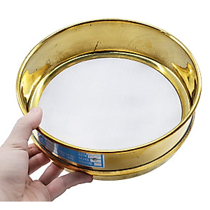 EISCO Test Sieve, 8 Inch - Full Height ASTM No. 60 (250µm) Brass Frame with Stainless Steel Wire Mesh- Eisco Labs