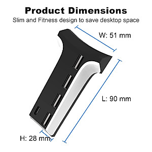 USB Hub, 5 Port USB Hub for,USB High-Speed Expansion Hub Charger USB Extender for Game Console, with 4 USB 2.0 Ports + 1 Type C 3.1 Port