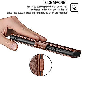 Fansipro Phone Cover Wallet Folio Case for LG V20, Premium PU Leather Slim Fit Cover for LG V20, 3 Card Slots, 1 Transparent Photo Frame Slot, Anti-Dirt, Brown