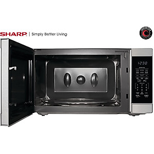 SHARP ZSMC2266HS Oven with Removable 16.5" Carousel Turntable, Cubic Feet, 1200 Watt Countertop Microwave, 2.2 CuFt, Stainless Steel