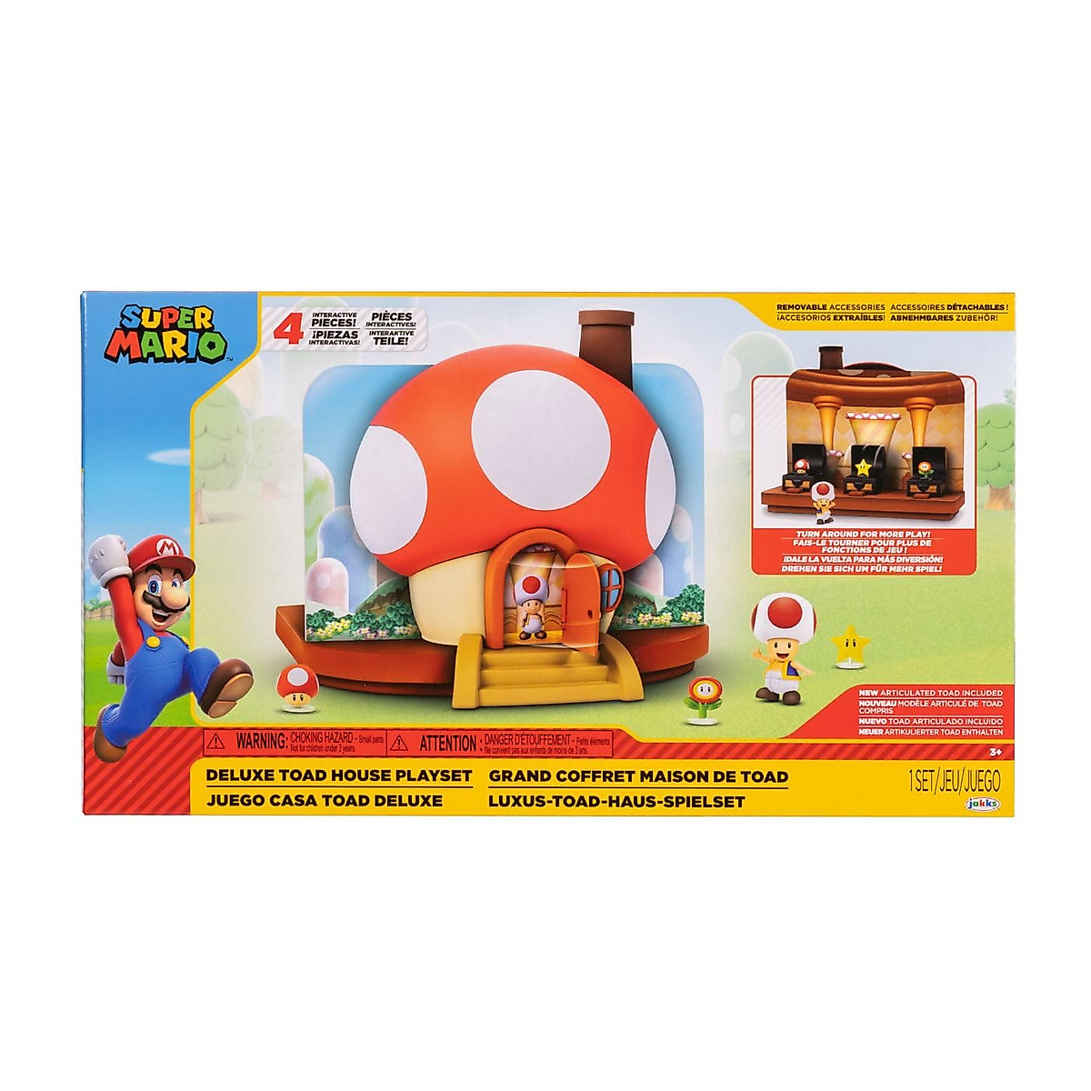 Super Mario Action Figures 2.5" Deluxe Toad Playset