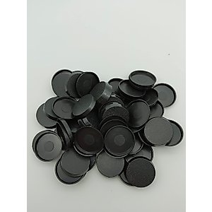 Lot of 60 28.5mm Round Bases Used for Warhammer 40k + AoS Games Workshop Bitz