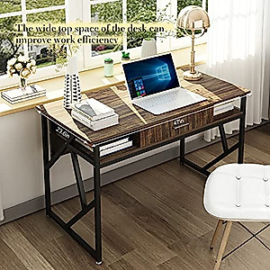 DEWEL 47 Inch Computer Desk for Small Spaces