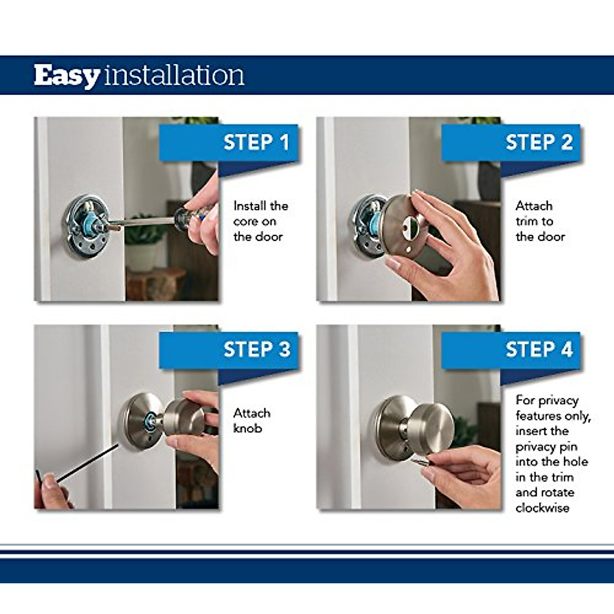 SCHLAGE Custom FC21 ALX 619 ALD Alexandria Glass Knob with Alden Trim Hall-Closet and Bed-Bath Lock, Satin Nickel