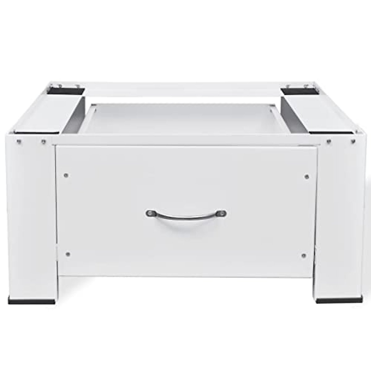 GOLINPEILO Washing Machine Pedestal Base Stand with Drawer Storage Stacking Kit Shelf Dryer Mini Refrigerator Cabinet Stackable Kit Utility Room, Washing Room with Drawer 24.8"x21.3"x12.2"