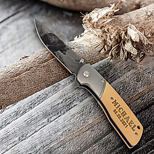 Gifts For Men - Personalized Knife Pocket Knife Engraved Custom For Men - Idea For Dad Boyfriend Him Husband Son - Father's Day Anniversary Birthday