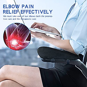 Dokicat Ergonomic Memory Foam Office Chair Armrest Pads, Gaming Chair Arm Rest Cover Pillow, Elbow Support Cushion for Computer, Wheelchair and Desk Chairs (Set of 2)