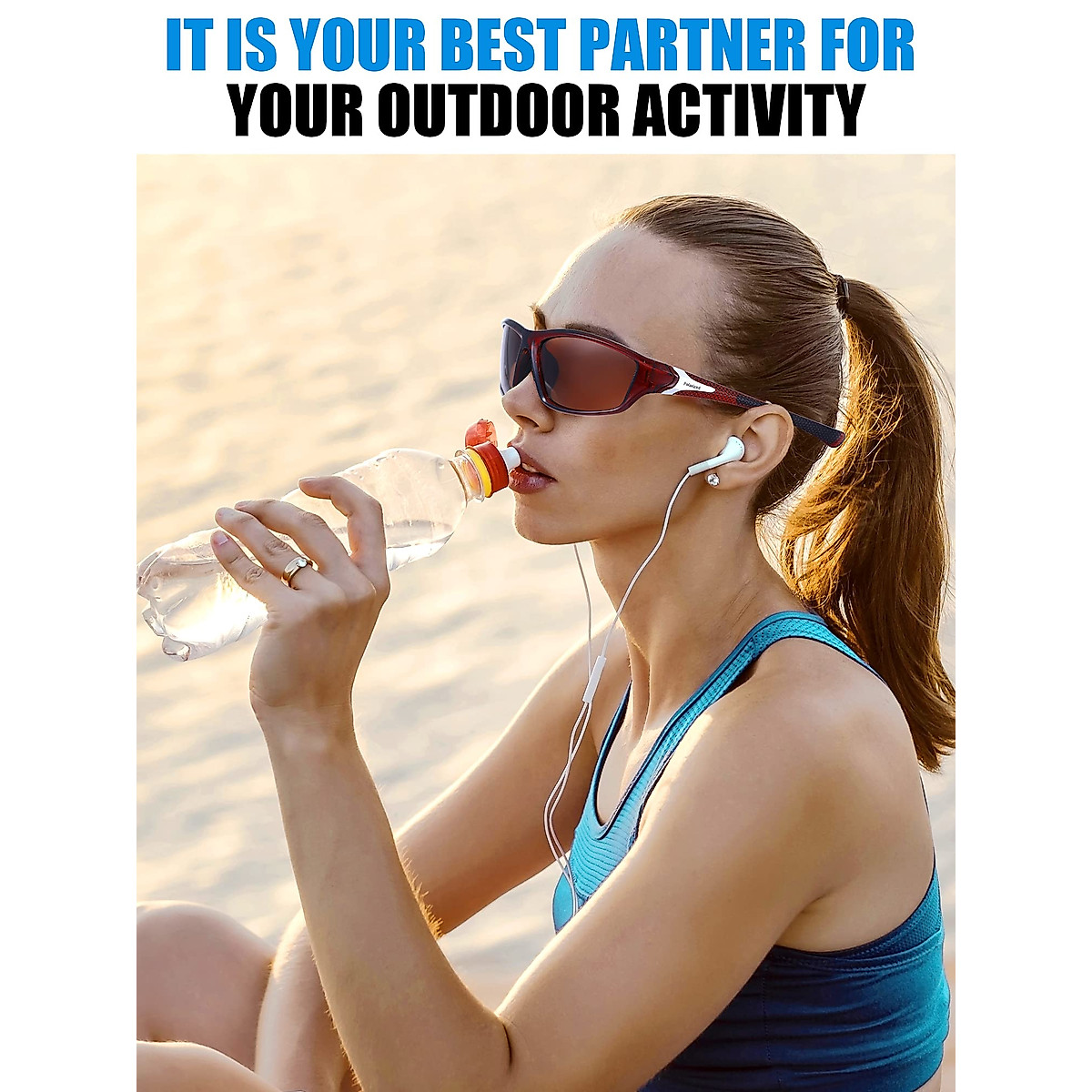 9 Pairs Polarized Sports Sunglasses Driving Shades Running Sunglasses for Men Polarized Tactical Sunglasses(Classic Colors)