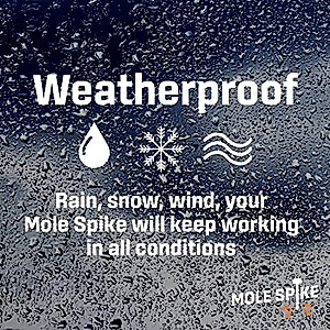 Exterminators Choice Ultrasonic Mole Spikes to Rid Lawns & Gardens of Rodents - 4 Pack - Solar Powered Rodent Repeller is an Energy Saving and Humane Pest & Gopher Repellent - Mole Repellent