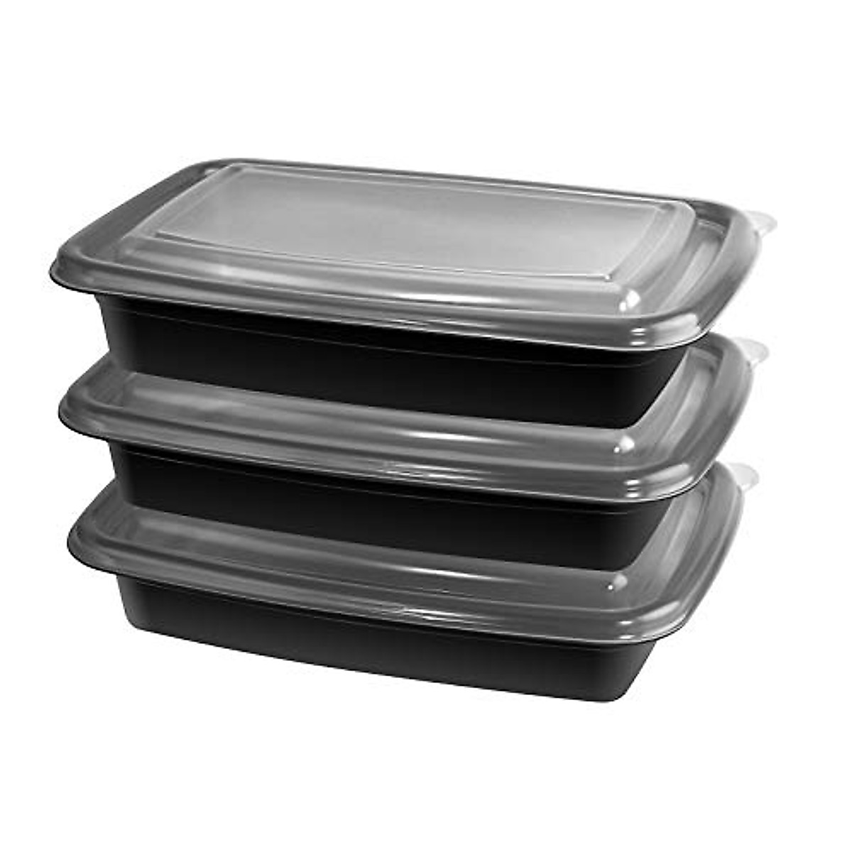 Nameless 20 PIECE MEAL PREP CONTAINER KIT - 1 SECTION - BLACK
