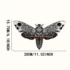 Mandydy Corner Shelf Wall Corner Shelf Crystal Display with Butterfly Moth Shape, Wooden Wall Mounted Shelf Floating Shelves for Bathroom Kitchen Office Living Room, Women Aesthetic Witchy Gift (C)