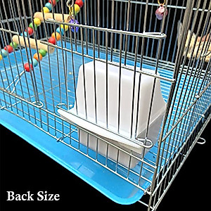 2Pcs Bird Cage Feeder Removable Parret Hanging Seed Feeder Bird Dishes cage Bowl for Cage Finch Cockatiel Conure Parakeet Lovebird