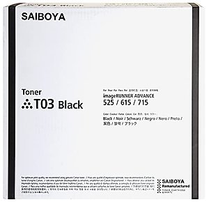 T03 Black Toner Cartridge Remanufactured (2725C001) Replacement for Canon Advance dx 525iF 525iFZ 615iF 615iFZ 715iF 715iFZ 527iF 527iFZ 617iF 617iFZ 717iF 719iF 719iFZ 619iF 619iFZ 529iF 529iFZ.