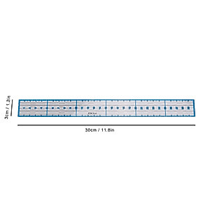 PESUMA Quilting Rulers Sewing Ruler - Easy Cut DIY Acrylic Sewing Ruler for Precise Measurement and Cutting - Clear Quilting Supplies and Sewing Rulers for Crafts and Sewing Projects