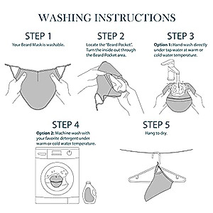 KT Valley Co. Beard Friendly Face Mask for Men with a Beard, Beard Protection for Bearded Men, Reusable and Comfortable