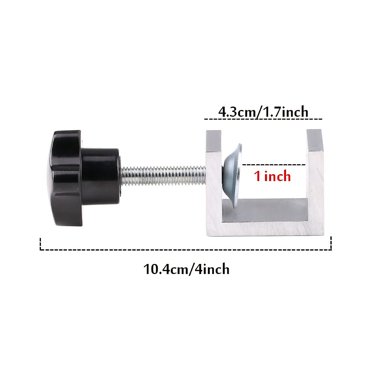 TKGKHK 4 Pack Heavy Duty Universal C-Clamp,Sturdy Quick Release U Clip,Desktop Mount Holder Stand,Base Stand Mounting Accessory