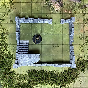 Extruded Gaming Building Ruins Set 4