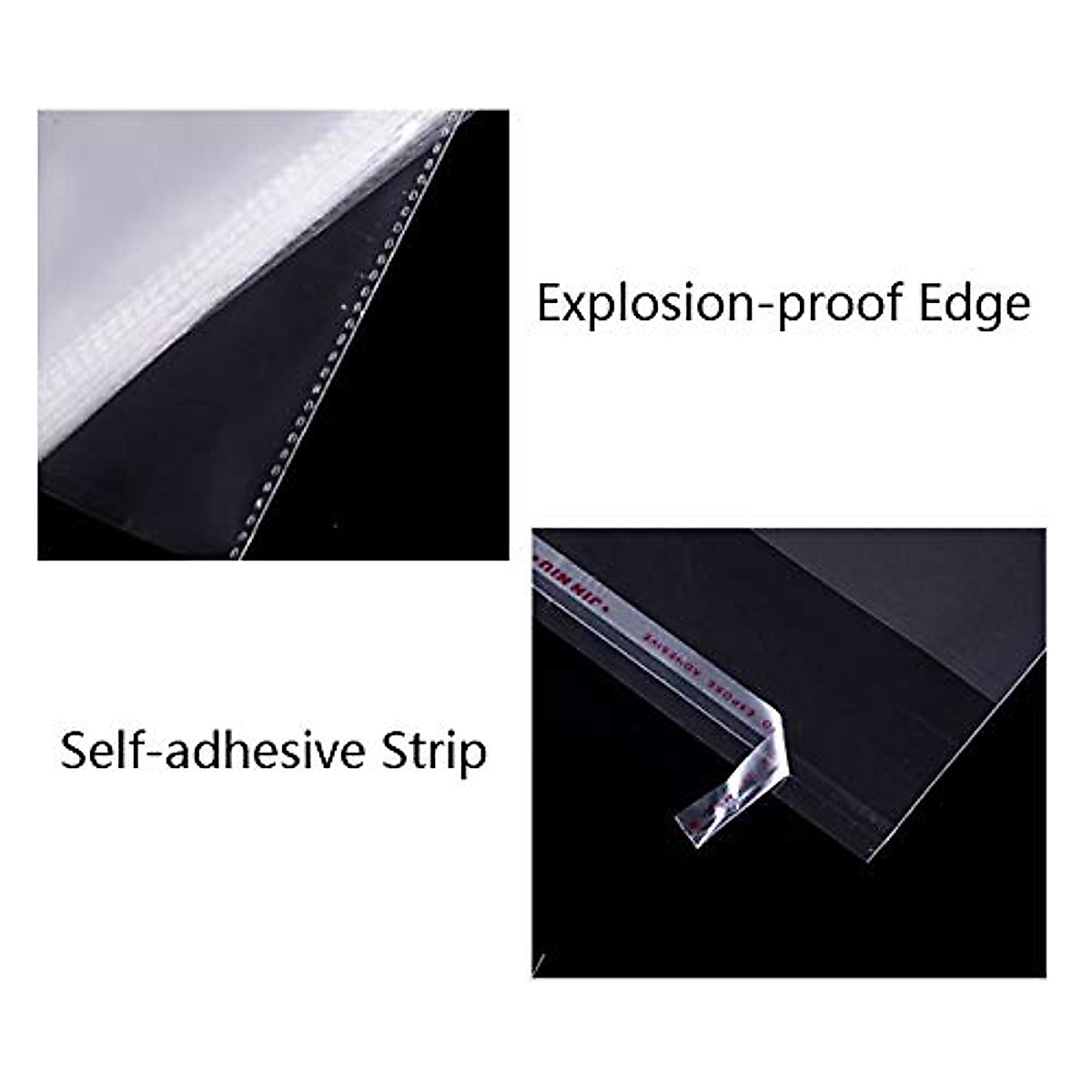 ericotry 100 Pcs 9x12 Clear Resealable Cello/Cellophane Bags Good for Bakery Candle Soap Cookie Poly Bags Gift T-Shirt and Artwork Packing Party Treat Wrap