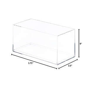 Pioneer Plastics 083C Clear Plastic Display Case for 1:32 Scale Cars, 8" W x 3.75" D x 3.5" H (Mailer Box)