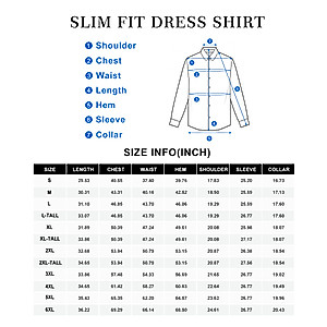 Alimens & Gentle Slim Fit Mens Dress Shirts Long Sleeve Dress Shirts for Men Stain Sheild Button Down Shirt Men Big Dark Green