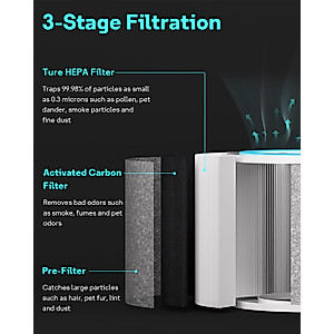 2 Pack HP102 Replacement Filter Compatible with Shark Air Purifier HP100, HP102, HP152, HP102PET, HP105, HP130, HP132, HC450, HC451, HC452, HC455, Part No. HE1FKPET, HE1FKBASMB, HE1FKBAS, HE15FKPET