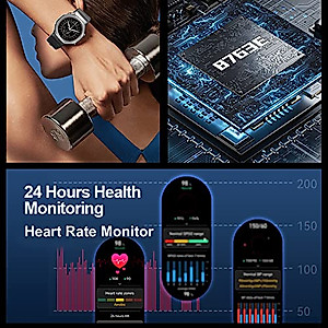 Smart Watch for Women 1.32" Touch Screen Bluetooth Call Smartwatch Ladies Fitness Tracker Health Pedometer Heart Rate Sleep Monitor Digital Watch for Android Phones iOS