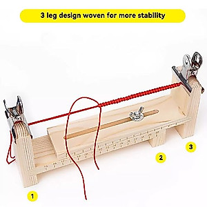Cyrank Wood Bracelet Jig, Adjustable U Shape Jig Bracelet Maker Bracelet Braiding Tool with 2 Clips Paracord Bracelet Making Jig DIY Hand Knitting Braiding Tool