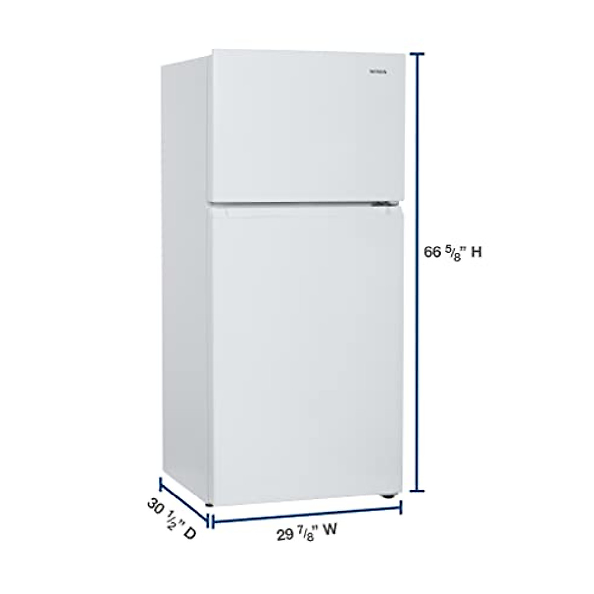 Winia 18 cu. Ft. Top Freezer Refrigerator with Icemaker - White