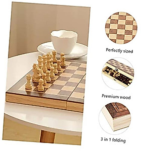 ibasenice 2 Sets Three in One Chess Kids Educational Portable Chess Chinese Checkers Magnetic for Kids Chess Sets for Three- in- One Chess Board Chess Game Board Travel Chess Set