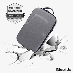 Spiido [2023 Upgrade] Hard Travel Case for Oculus Quest 2 /Oculus Quest VR Gaming Headset and Controllers Accessories Waterproof Shockproof Carrying Case (Gray)