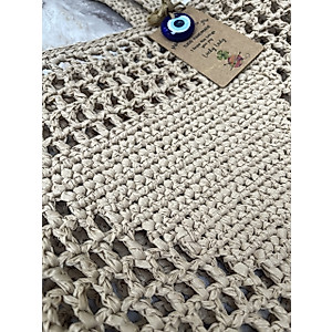 Crochet tote bag, customized bag handmade, crochet shoulder bag, eco friendly bag, crochet beach bag, hand woven bag