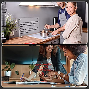 Acrylic Dry Erase Board for Refrigerator, 12x8 Inches Small Note Board for Fridge, Easy to Write and Clean Dry Erase Board for Reusable, Includes 2 Dry Erase Markers (Clear)