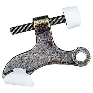 10 Pack - Designers Impressions Antique Brass Heavy Duty Hinge Pin Adjustable Door Stop : 7853